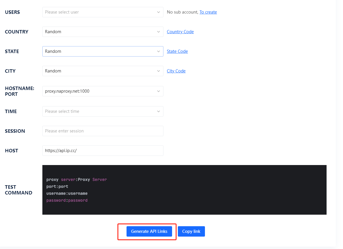 Residential proxy plan - NaProxy